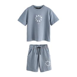 smALLSAINTS Set 'Tierra' boy size 110 Dusty blue / White