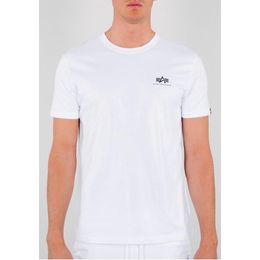 Alpha Industries Herren Rundhalsshirt &raquo;Backprint T&laquo; Baumwolle, regular fit wei&szlig; M