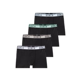 Bench. Kinder Boxer &raquo;Boxershorts f&uuml;r Jungen&laquo; Packung, 4 Stk. mit Logo-Webbund schwarz 182, 4 Stk.