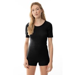 Mey Damen T-Shirt &raquo;Wool Love&laquo; schmale Passform, Kurzarm, Merino-Schurwolle schwarz XXS/XS