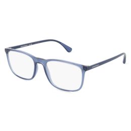 Emporio Armani EA3177 Brille Herren | Fassung: Vollrand, Quadratisch, Blau Transparent