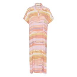 Culture Kleid 'Dodi Alexa' Damen Gr&ouml;&szlig;e 44 gelb / grau / hellorange / rosa Sommerkleid