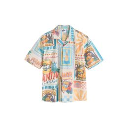 next Button Up Shirt male size S Light beige / Azure / Green / Orange
