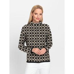 Heine Pullover Damen Gr&ouml;&szlig;e S beige / schwarz