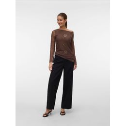V&eacute;ro Moda Vero Moda Shirt 'VMCara' Damen Gr&ouml;&szlig;e M gold / taupe