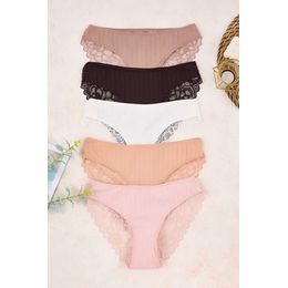 Trendyol Panty female size S Brocade / Mocha / Dark brown / Rose / White