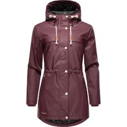 Navahoo Between-Seasons Coat 'Rainy Forest' female size XXL Orange / Bordeaux / White