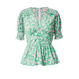 Oasis Blouse female size XXL Green / Light pink / White
