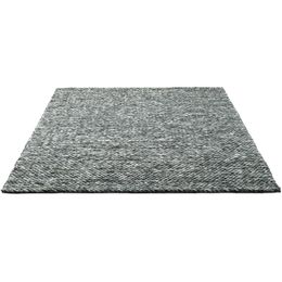 Theko Wollteppich &raquo;Arlberg&laquo; rechteckig 23 mm H&ouml;he reine Wolle, Strickoptik, ideal im Wohnzimmer & Schlafzimmer grau Wolle B : 70cm 1 Stk., 23mm, L: 