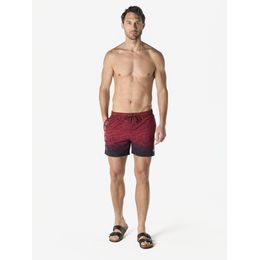 Koroshi Badeshorts Herren Gr&ouml;&szlig;e M merlot / schwarz / wei&szlig;
