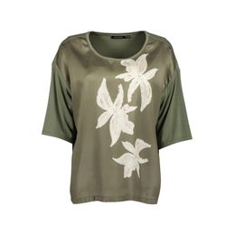 Blue Seven Shirt female size M Beige / Nude / Light beige / Dark green
