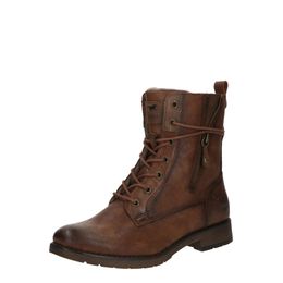 MUSTANG Lace-Up Ankle Boots 'Elfi' female size 37 Cognac