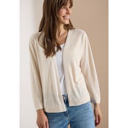 Cecil Damen 3/4-Arm-Shirt Offene Jacke in Unifarbe mit 3/4-Arm L (42)