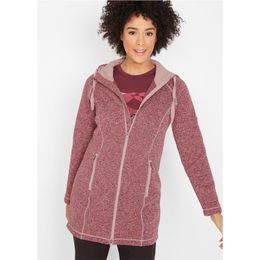bonprix Damen bonprix Strickfleecejacke mit Kapuze mit Kapuze mit Kordelzug, Rei&szlig;verschlusstaschen 52/54 (XXL)