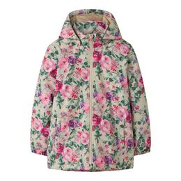 name it Damen Outdoorjacke &raquo;NKFMAXI JACKET PA AOP NOOS&laquo; mit Kapuze Kunstfaser, reflektierendes Detail, wasserabweisend bunt 146