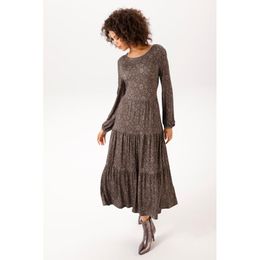 Aniston Casual Damen Aniston CASUAL Jerseykleid mit dezenten Blumendruck - jedes Teil ein Unikat - NEUE KOLLEKTION 38, N-Gr