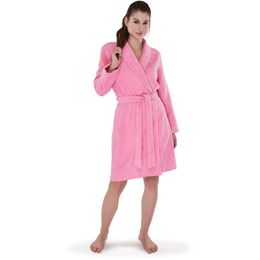 M&ouml;ve Damenbademantel &raquo;ideal f&uuml;r Sauna & Spa, Hotelbademantel, Morgenmantel&laquo; rosa Obermaterial: 100% Baumwolle 38 L: 100cm
