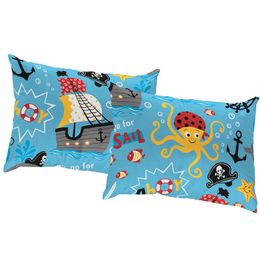 Adam Dekokissen &raquo;Pirates&laquo; GOTS-zertifiziert blau Obermaterial: 100% Baumwolle B/L: 60cm x 40cm, 1 Stk.