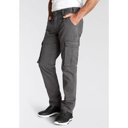 MAN'S WORLD Man's World Herren Cargohose mit aufgesetzten Taschen grau 58, N-Gr