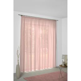 WIRTH Vorhang &raquo;Sunday&laquo; Multifunktionsband 1 Stk. tlg. nach Ma&szlig; rosa Jacquard, Baumwolle, Polyester 245cm, Multifunktionsband, 141cm