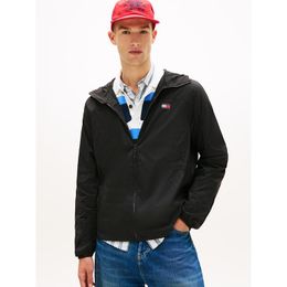 Tommy Jeans Herren Outdoorjacke &raquo;TJM OUTDOOR SHELL&laquo; mit Kapuze Windsheeter Windjacke Packable Fahrradjacke Regular fit mit Kapuze schwarz L