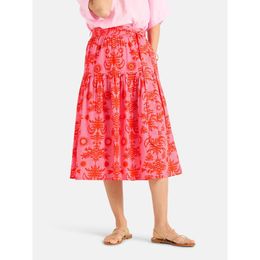 LIEBLINGSST&Uuml;CK Lieblingsst&uuml;ck Damen Midirock &raquo;BettyL&laquo; mit Allover-Print und Bindeg&uuml;rtel rosa 38
