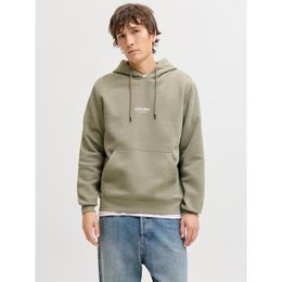 Jack & Jones Jack & Jones Herren Kapuzensweatshirt &raquo;JJESOHO SWEAT HOOD NOOS&laquo;, Baumwollmischung, relaxed fit gr&uuml;n L