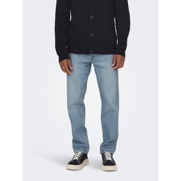 Only & Sons Only & Sons Herren ONLY & SONS Regular-fit-Jeans &raquo;ONSEDGE STRAIGHT BROMO 0017 DOT DNM NOOS&laquo; blau 28, L&auml;nge 30