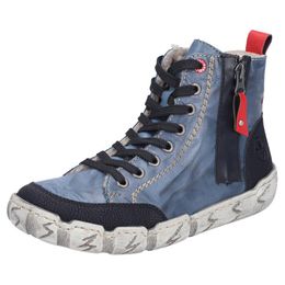 Rieker Damen Winterboots Schn&uuml;rboots, High Top Sneaker, Stiefelette, mit Anziehlasche schwarz 42