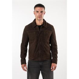 Mauritius Damen Hemdjacke &raquo;MMYukkon&laquo; aus Leder, Regular Fit braun 4XL (60) Trachtenmode