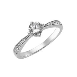 Firetti Damen Silberring &raquo;Schmuck Geschenk Silber 925 Vorsteckring Verlobungsring Solit&auml;r-Optik&laquo; mit Zirkonia (synth.) 17, Silber 925 (Sterlingsilber)