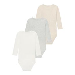 Huggies Babywear Jungen HUGGIES babywear Langarmbody &raquo;HUGB 3PK BODYSUIT&laquo; Packung, 3 Stk. 3er-Pack, in Ripp-Optik beige 5 (12M/80), N-Gr