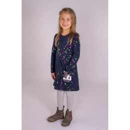 happy girls M&auml;dchen happy girls Strickkleid mit tollem Einhorn-Motiv blau 134, N-Gr