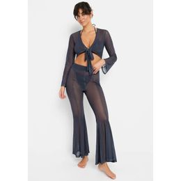 Lscn By Lascana Damen LSCN by LASCANA Langarmshirt Set, + Hose, 2 Stk. grau 34