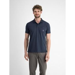 Lerros Herren Lerros Poloshirt mit Logo Stickerei blau S