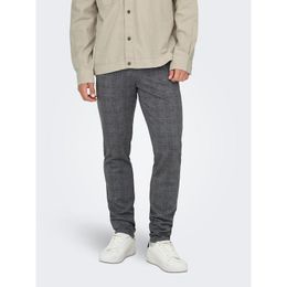 Only & Sons Only & Sons Herren ONLY & SONS Chinos &raquo;ONSMARK SLIM CHECK PANTS 9887 NOOS&laquo; schwarz 32, L&auml;nge 34