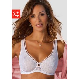 Nuance by Lascana Minimizer-BH mit B&uuml;gel und modischer Spitze &ndash; ideal f&uuml;r gro&szlig;e Gr&ouml;&szlig;en wei&szlig; 100, Cup C Minimizer-BH