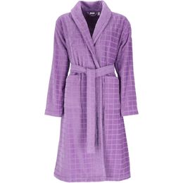 Esprit Damenbademantel &raquo;Mosaic, ideal f&uuml;r Sauna & Spa, Hotelbademantel, Morgenmantel&laquo; 1 Stk. lila Webvelours XL L: 110cm