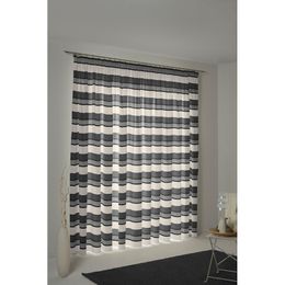 WIRTH Vorhang &raquo;Menorca&laquo; Kr&auml;uselband 1 Stk. tlg. grau Baumwolle, Polyester 145cm, Kr&auml;uselband, 135cm