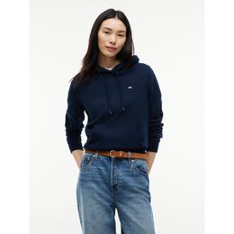 Tommy Jeans Damen Kapuzensweatshirt &raquo;TJW REG S FLAG HOODIE&laquo;, mit Logo-Flag, Regular Fit blau XL (42)