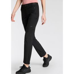 CMP Damen CMP Zip-off-Hose &raquo;WOMAN ZIP OFF PANT&laquo; mit Rei&szlig;verschlusstaschen, elastisches Material, schnell trocknend schwarz 38, N-Gr
