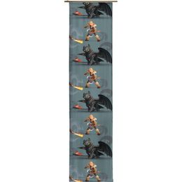 WIRTH Schiebegardine &raquo;Dragons&laquo; Paneelwagen 1 Stk. tlg. Universal Pictures grau Satin, Polyester 175cm, Paneelwagen, 60cm