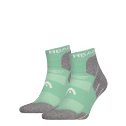 Head Damen Kurzsocken &raquo;Head HIKING ALL CLIMATES QUARTER 2P&laquo; 2 Paar, 2 Paar tlg. mit Logostickerei gr&uuml;n 39-42