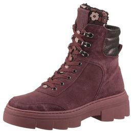 Waldl&auml;ufer Waldl&auml;ufer Damen Schn&uuml;rboots &raquo;H-SAIGA&laquo; Schn&uuml;rstiefelette, Plateauboots in Komfortweite H (= sehr weit) rot 7,5 (41)