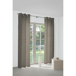 WIRTH Vorhang &raquo;Torbole&laquo; &Ouml;sen 1 Stk. tlg. lila Jacquard, Baumwolle, Polyester 145cm, &Ouml;sen, 132cm