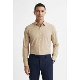 BOSS Herren BOSS Langarmhemd &raquo;HANK&laquo; Kentkragen, Performance-Stretch-Jersey beige 43, N-Gr