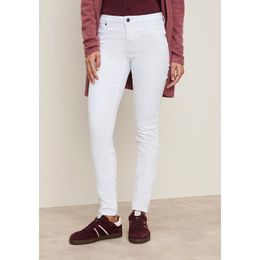 Tamaris Damen Skinny-fit-Jeans &raquo;aus bequemen Stretch-Denim&laquo; schmale Beinweite, mit G&uuml;rtelschlaufenbund, mit Metallrei&szlig;verschluss 46, N-Gr