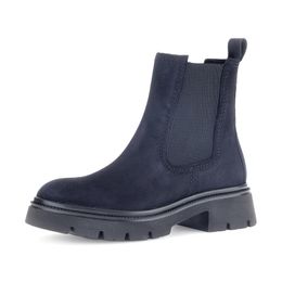 Gabor Damen Chelseaboots , Blockabsatz, Businessschuh mit Anziehlasche schwarz 44