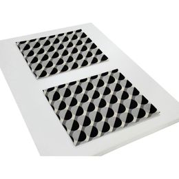 Adam Platzset &raquo;Circles&laquo; GOTS organic,zertifiziert durch CERES 0242Made in Germany grau Obermaterial: 100% Baumwolle B/L: 40cm x 30cm, 2 Stk., Bio-Baumwolle