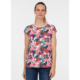 Ragwear Damen T-Shirt &raquo;DIONA PRINT&laquo; aus Baumwollmischung, mit Modal, normale Passform, Kurzarm L